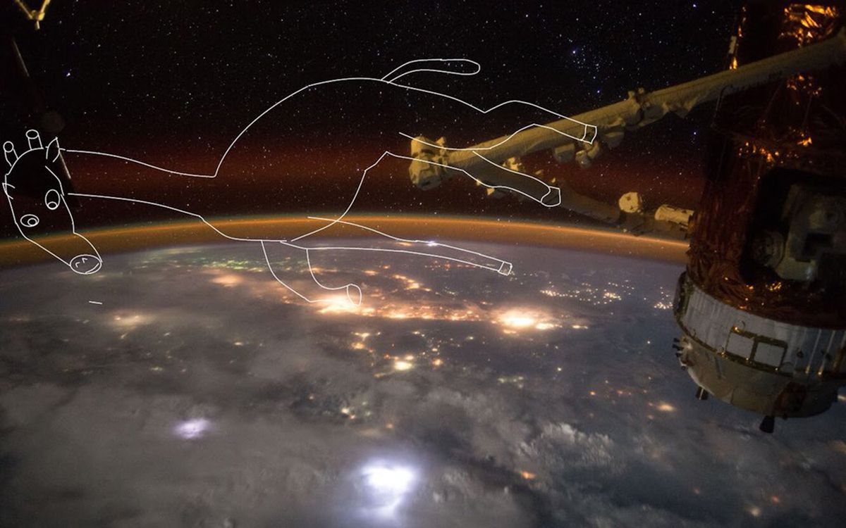 Astronaut Doodles Adorable Constellations on Photos from the ...