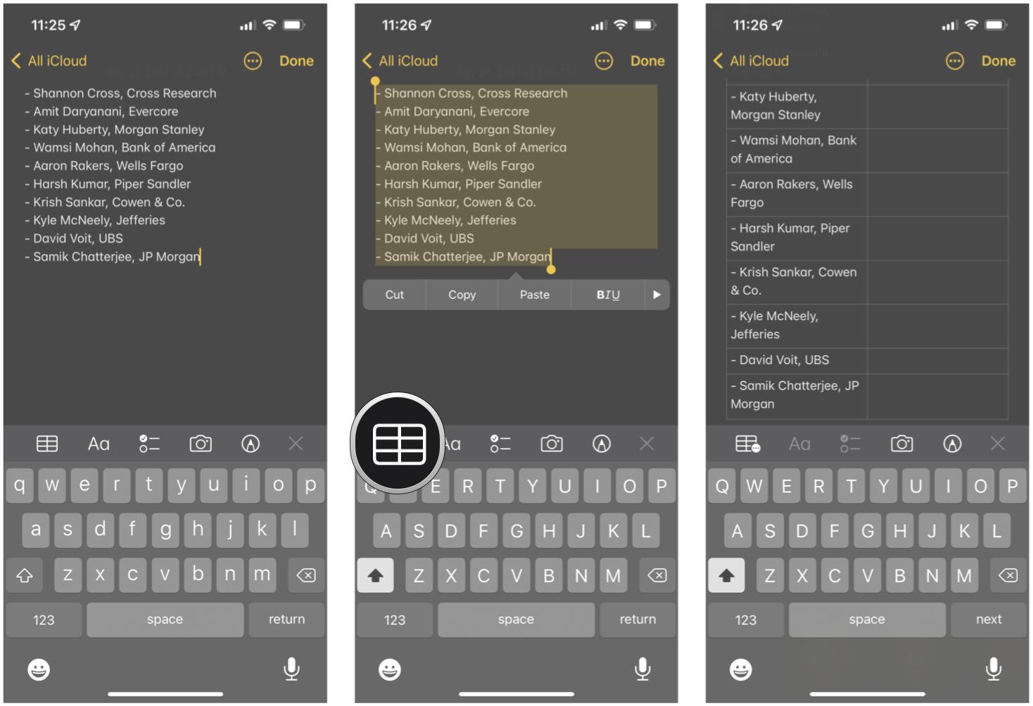 How To Use Tables In Notes On IPhone And IPad IMore