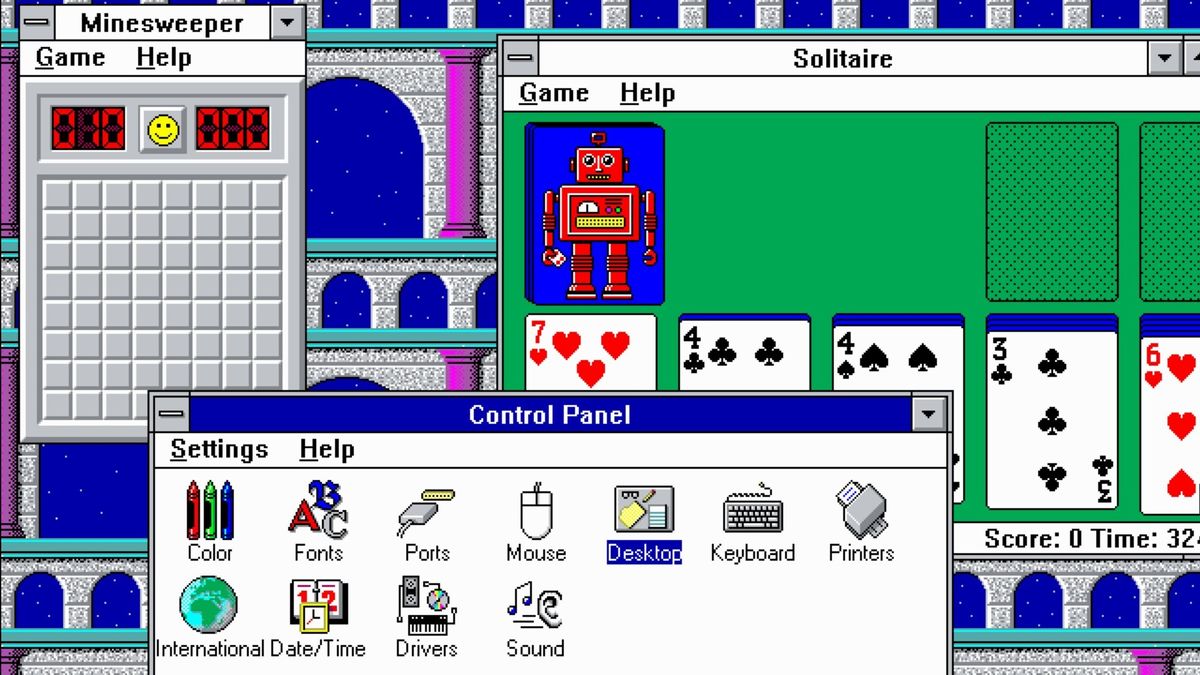 Windows 3.1 included a red and yellow 'Hot Dog Stand' color scheme so ...