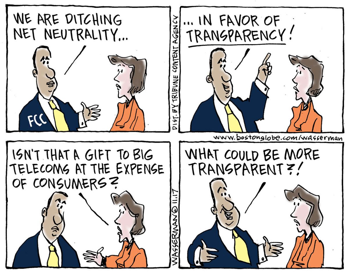 Political cartoon U.S. FCC net neutrality telecoms | The Week