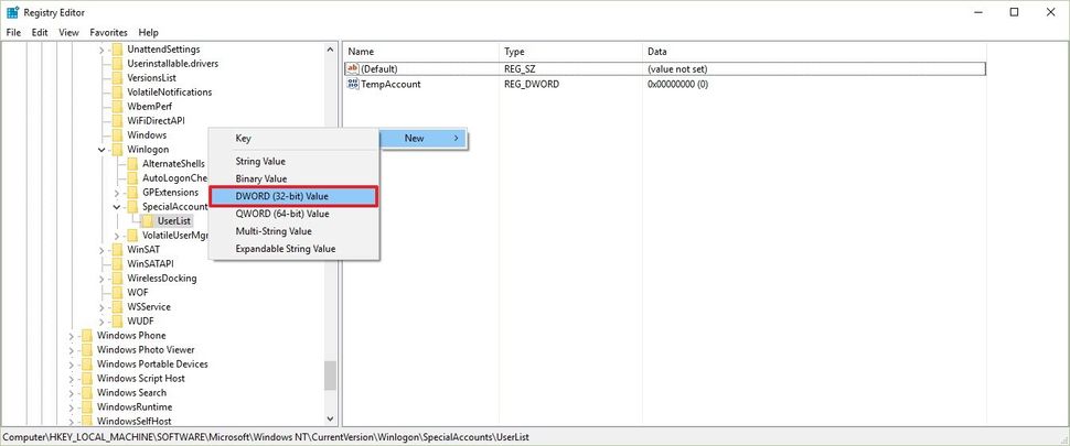 How to hide specific user accounts from the sign-in screen on Windows ...