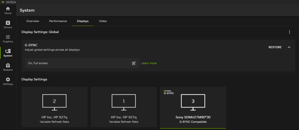 Nvidia App implements G-Sync controls, multi-monitor RTX HDR, and ...
