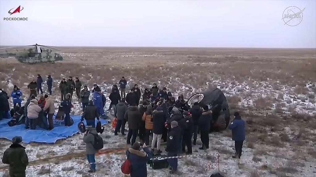 Russian Soyuz capsule lands on Earth to return crew of 3 home after ...