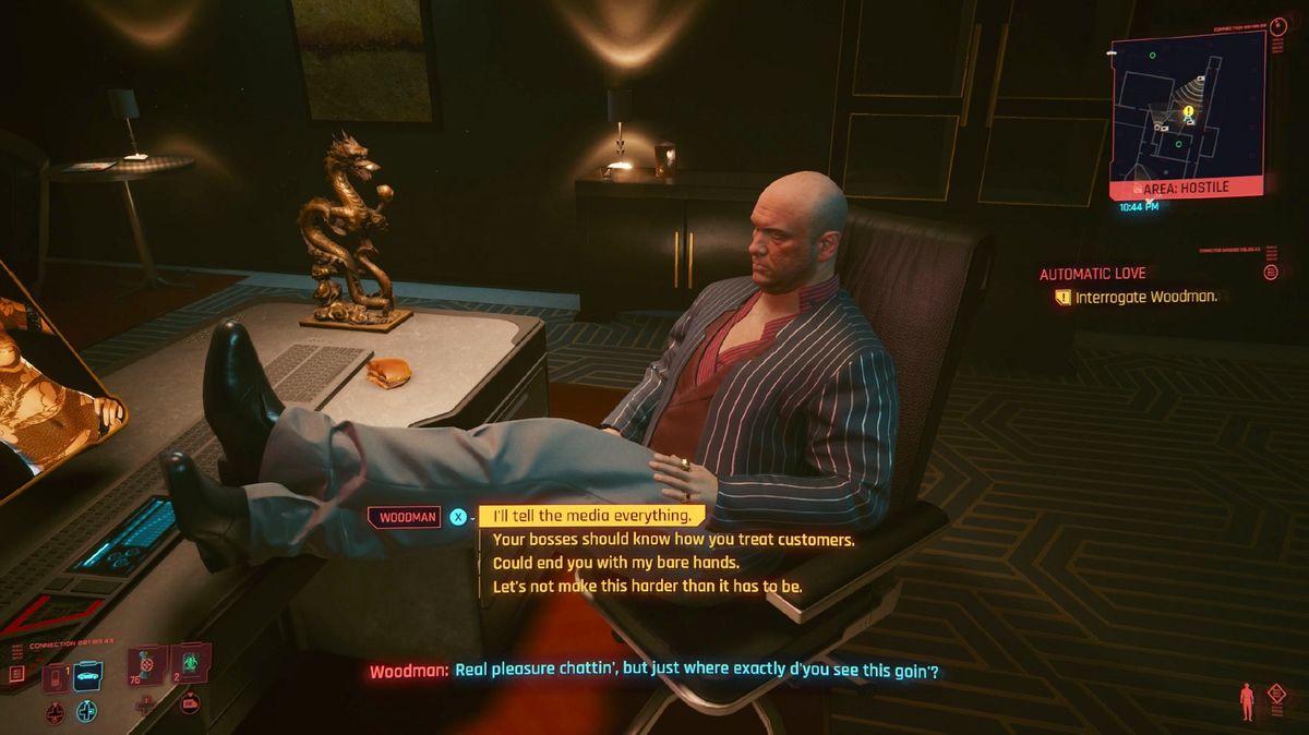 Best Cyberpunk 2077 Woodman Interrogation Choices Gamesradar