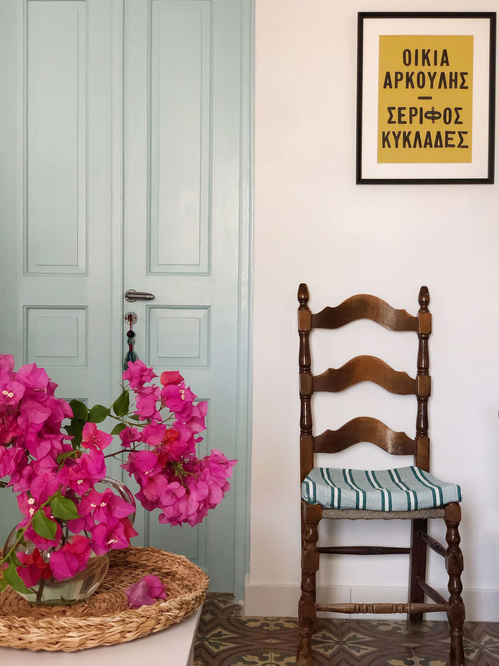 Explore a charming Greek villa that's had a colorful update to its ...