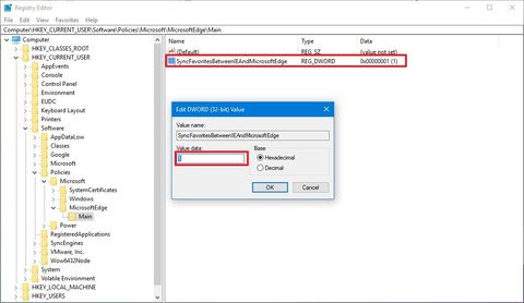 How to sync favorites between Microsoft Edge and IE on Windows 10 ...
