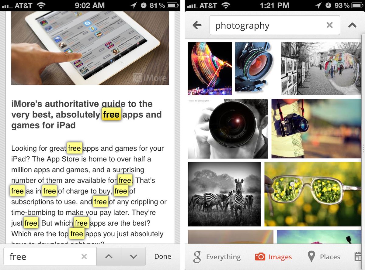 Google search for iPhone review | iMore