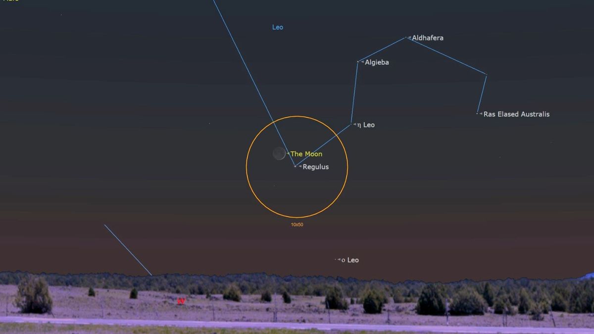 See a razor-thin moon shine close to Regulus on July 26 | Space