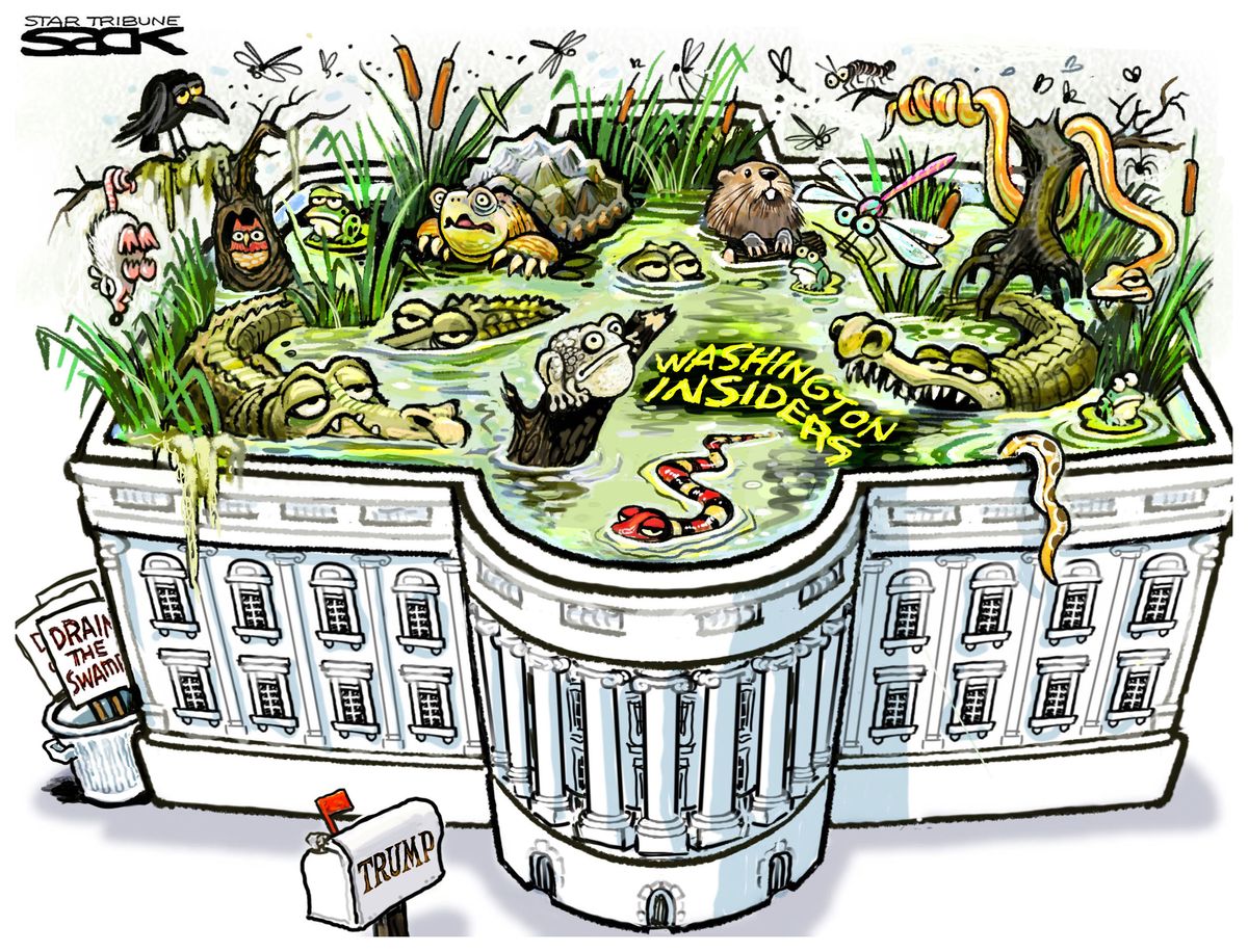 Political cartoon U.S. Washington insiders swamp | The Week