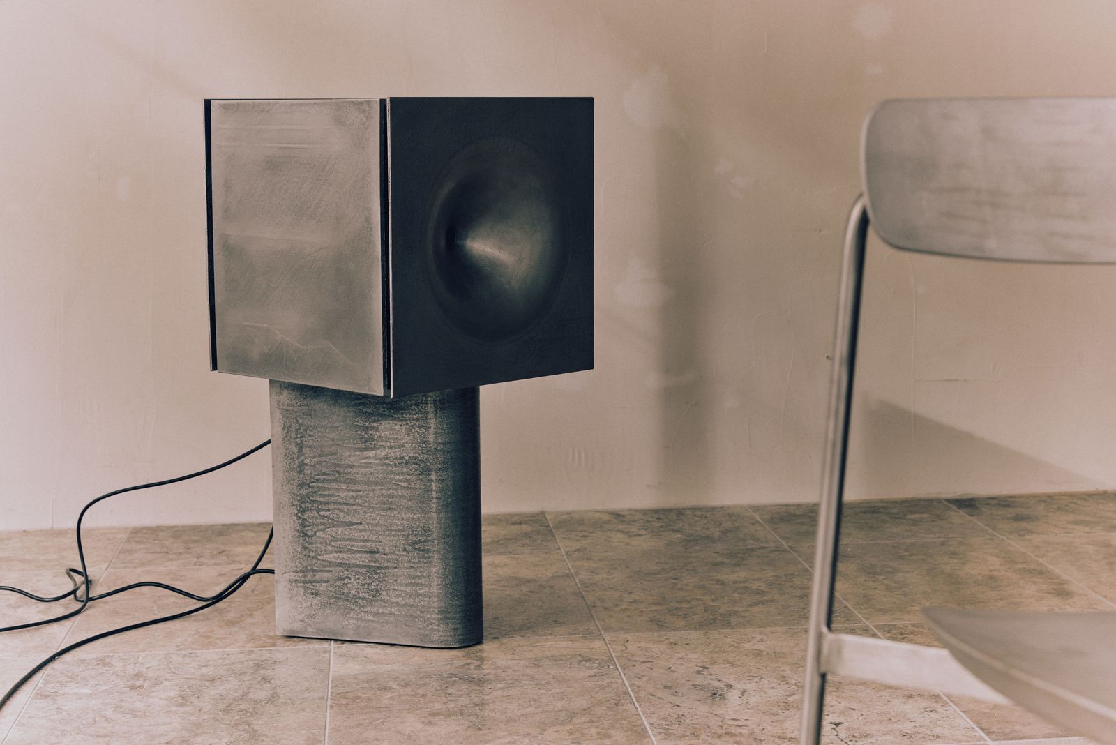Cast aluminium speaker is a tower of sound by Tom Fereday | Wallpaper*