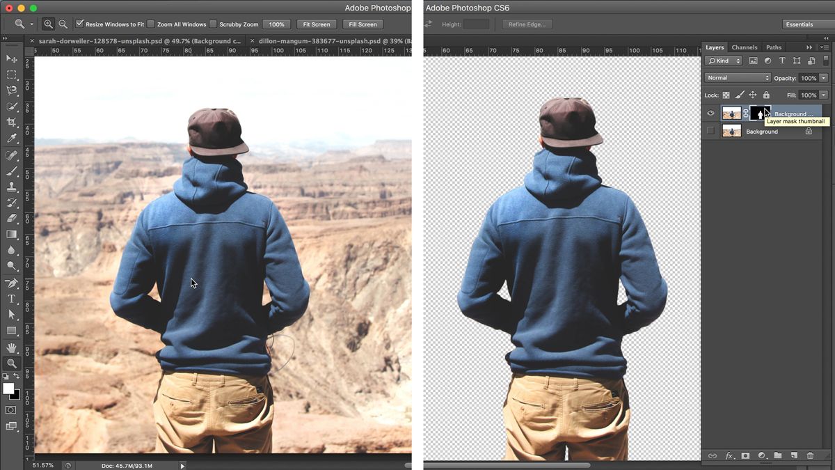 The Quick Selection and Refine Edge tools - How to remove a background ...