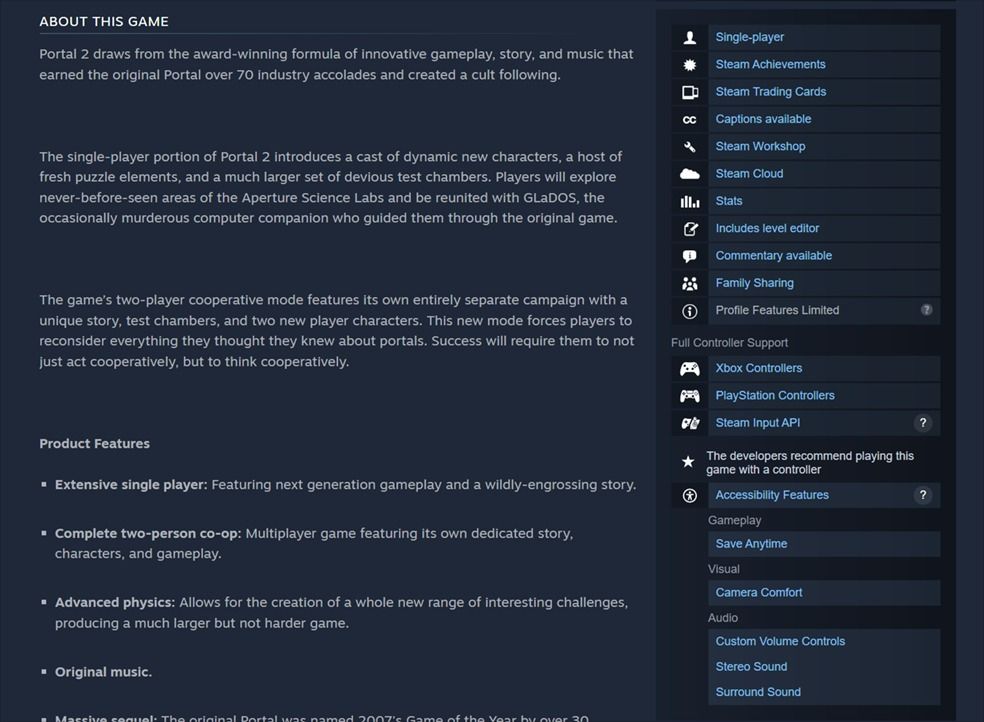 Steam's gonna start listing 'adjustable difficulty,' 'save anytime ...