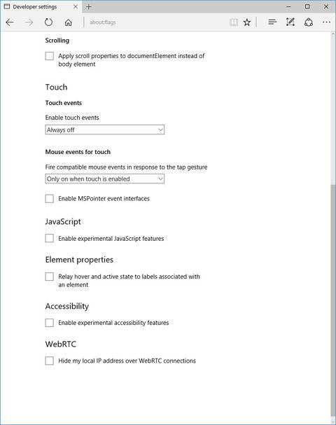 Understanding the 'about:flags' settings page in Microsoft Edge for PC ...