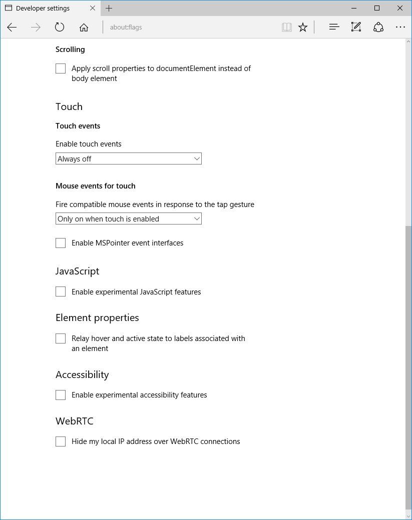 Understanding the 'about:flags' settings page in Microsoft Edge for PC ...