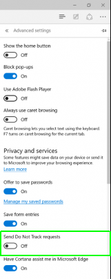 How to Enable Do Not Track in Microsoft's Edge Browser | Laptop Mag