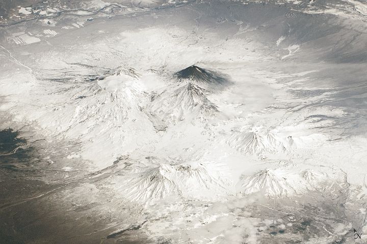 Volcanoes Dot Snowy Russian Landscape in New Photo from Space | Space