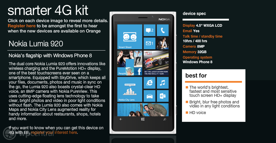 Orange UK Exchange newsletter promotes EE 4G hardware including Lumia ...