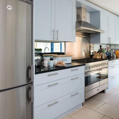 Take a tour around a duck-egg blue kitchen | Ideal Home