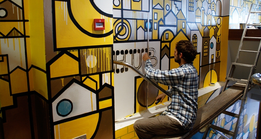 A-Side Studio's The Hub mural | Creative Bloq