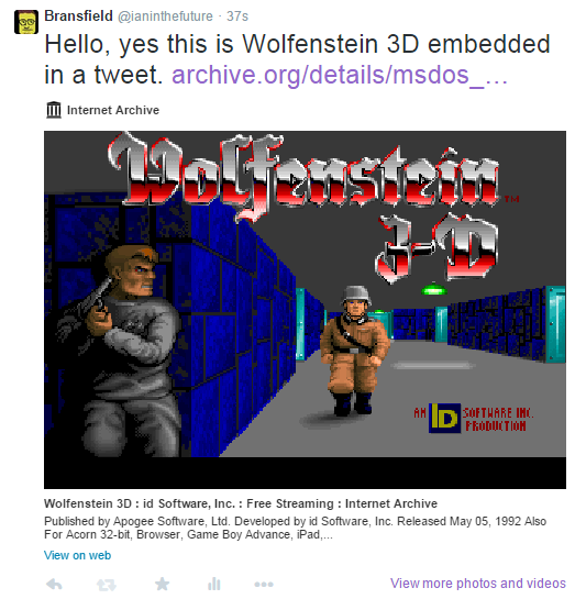 DOS games can be embedded in Twitter | PC Gamer