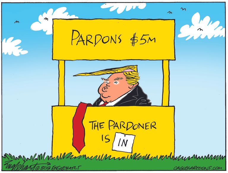 Political Cartoon U.S. Trump pardons Lucy Peanuts | The Week