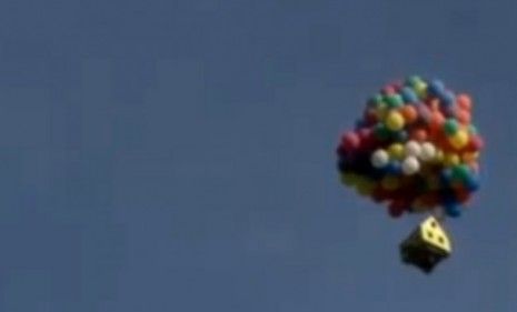 Recreating the floating balloon house from 'Up' | The Week