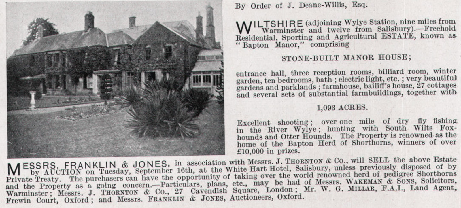 The 1,800-acre estate of the man who bought Stonehenge has come up for ...