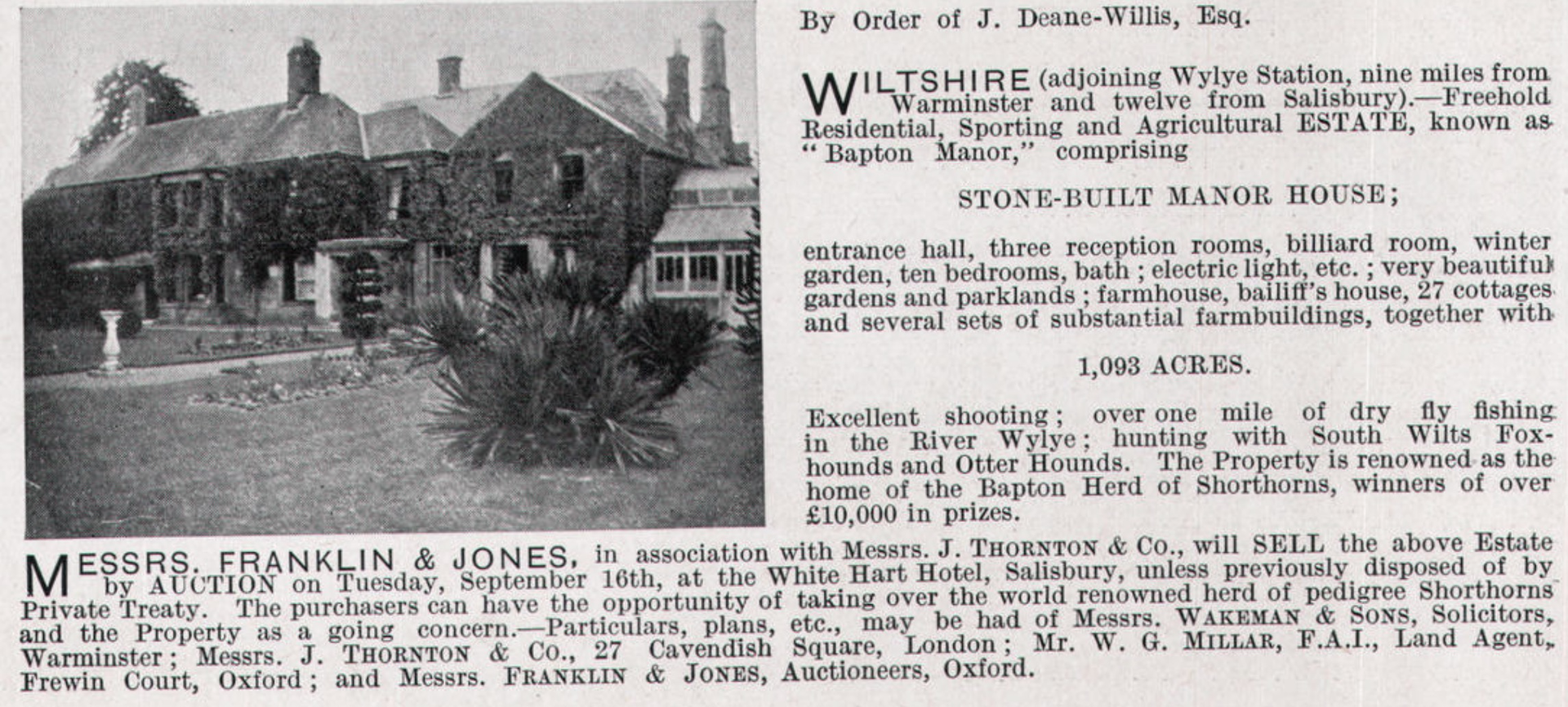 The 1,800-acre estate of the man who bought Stonehenge has come up for ...