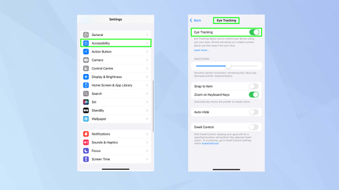 How to use eye tracking in iOS 18 | Tom's Guide