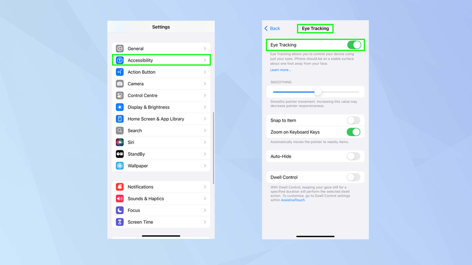How to use eye tracking in iOS 18 | Tom's Guide