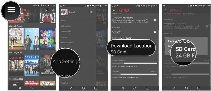 How to store downloaded Netflix content on a microSD card | Android Central