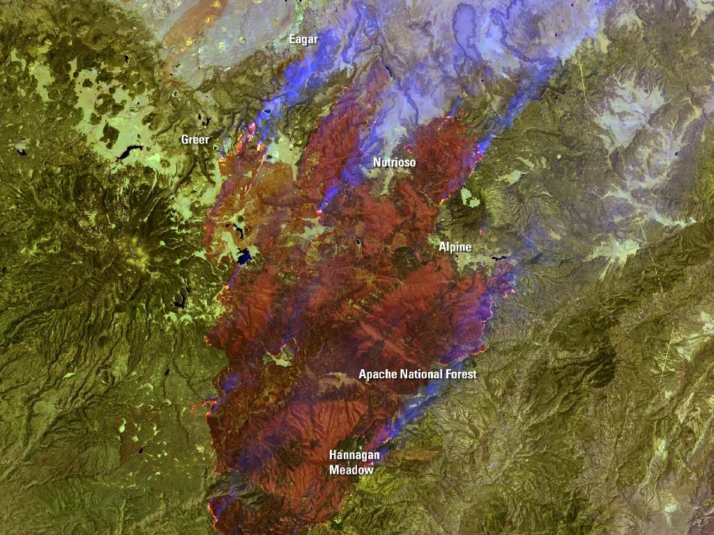 NASA Photos: Raging Arizona Wildfires Seen From Space | Space