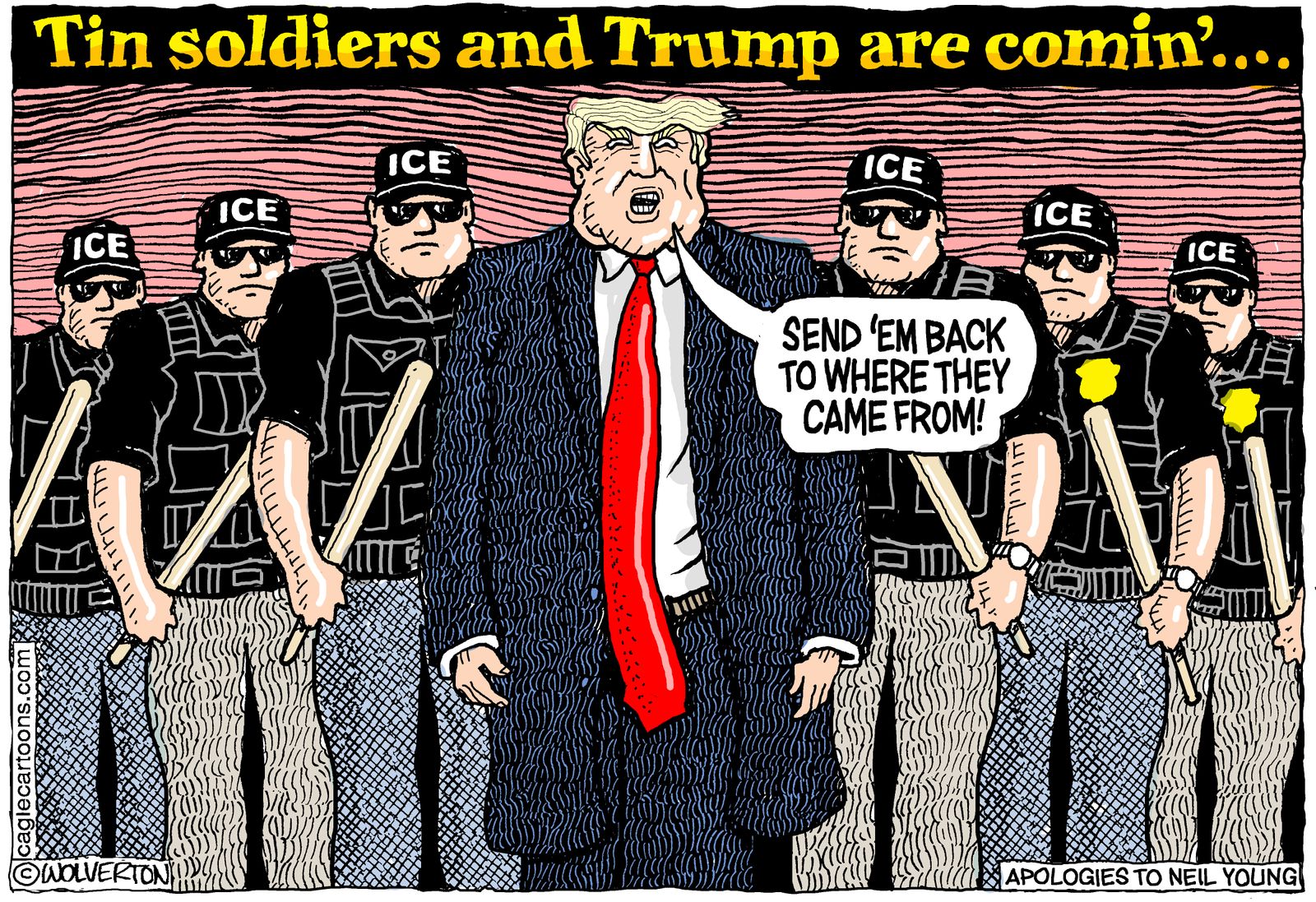 Political Cartoon U.S. ICE Raids Deportation Immigrants Trump | The Week