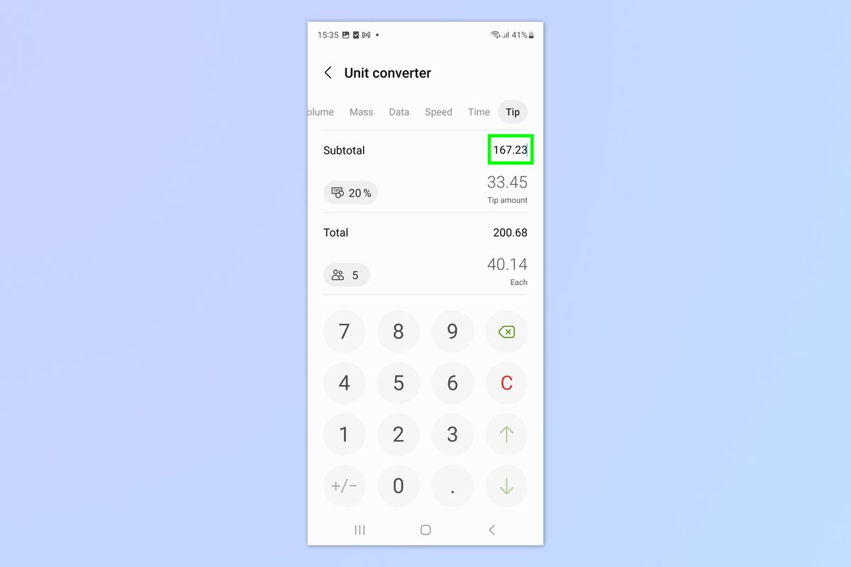 How to use the Samsung Galaxy tips calculator | Tom's Guide
