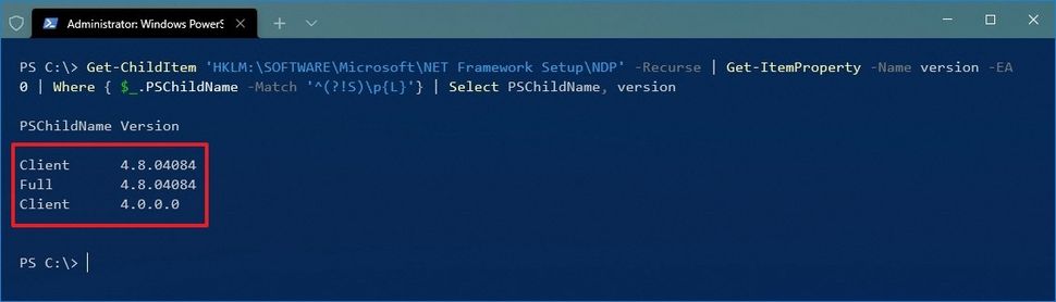 How to check .NET Framework version on Windows 10 | Windows Central