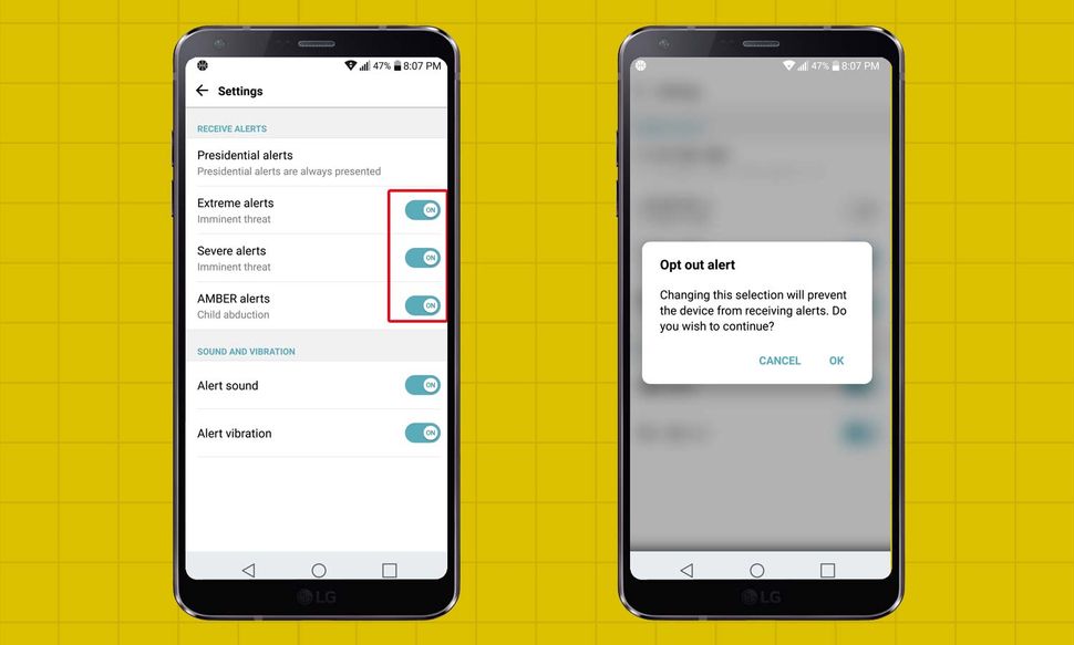 How to Enable and Disable Emergency Alerts on the LG G6 | Tom's Guide