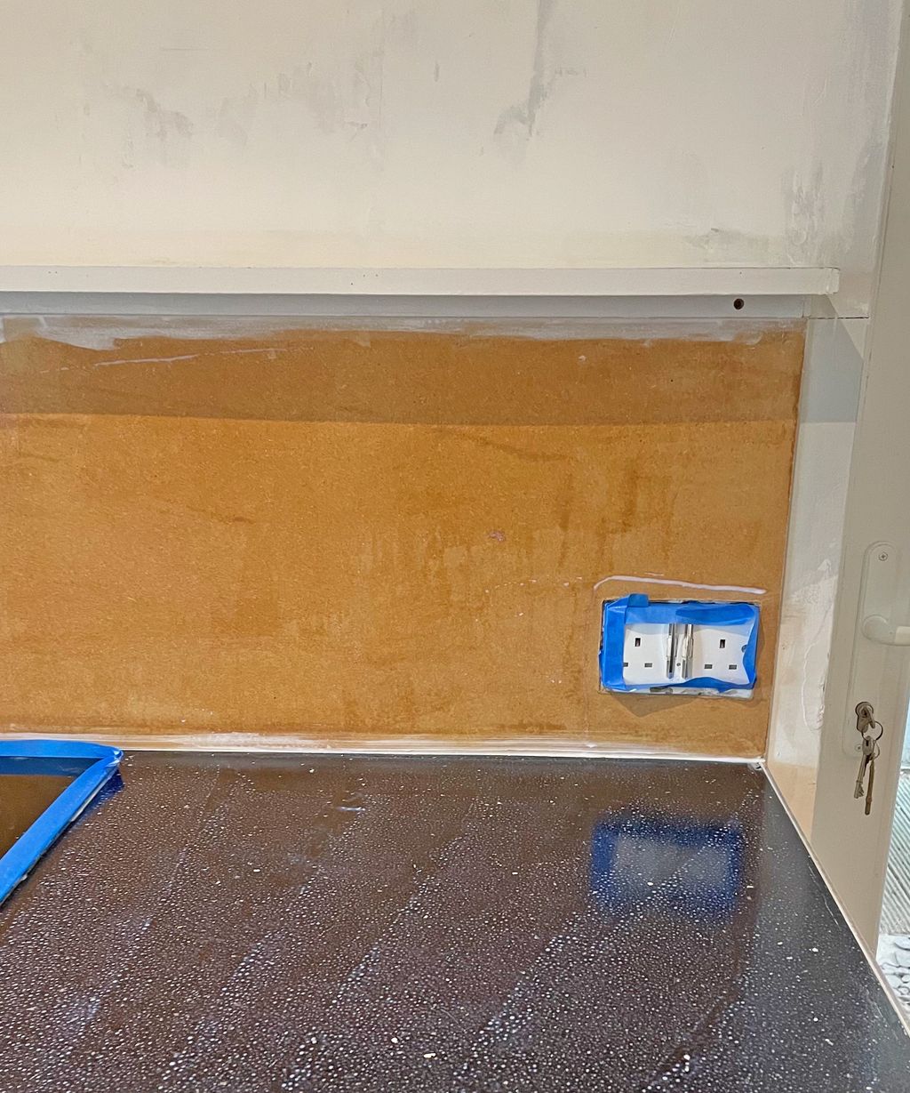 How to DIY a microcement backsplash for a cool, budget kitchen upgrade ...