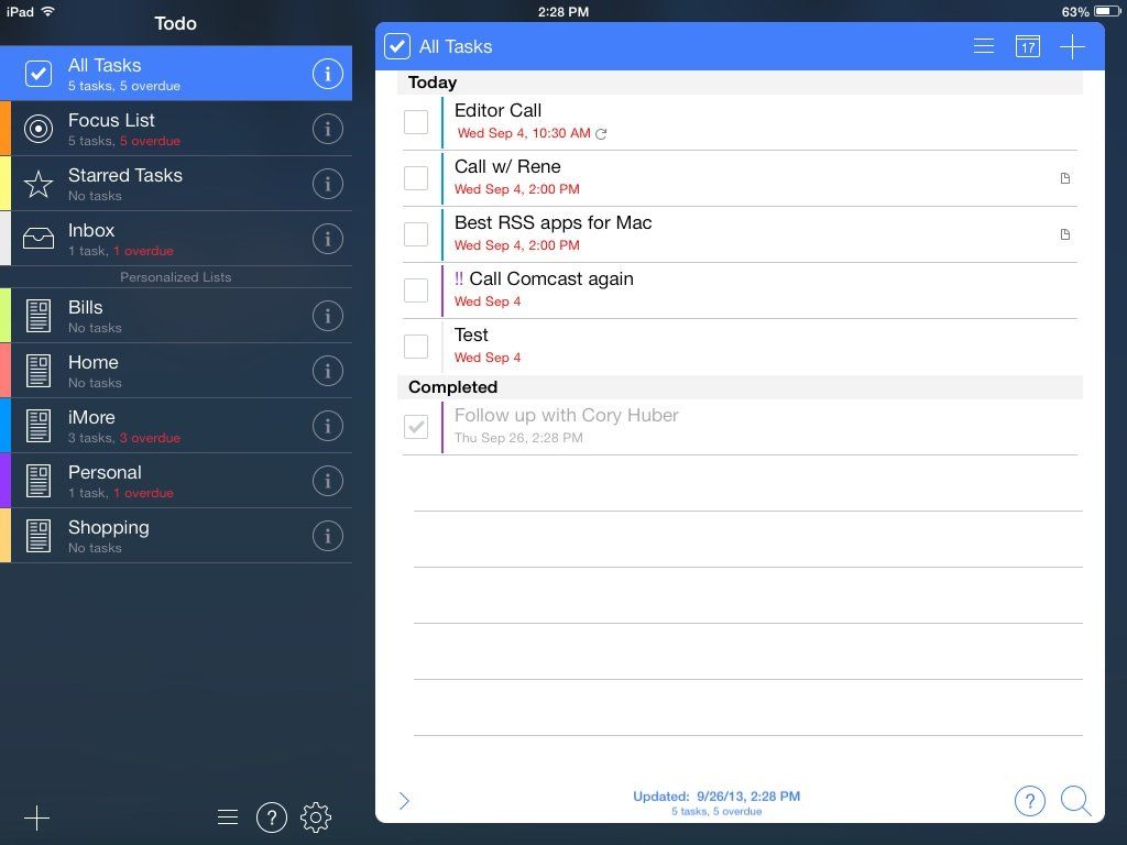 Todo 7 for iOS review: A brand new look and a great new experience | iMore