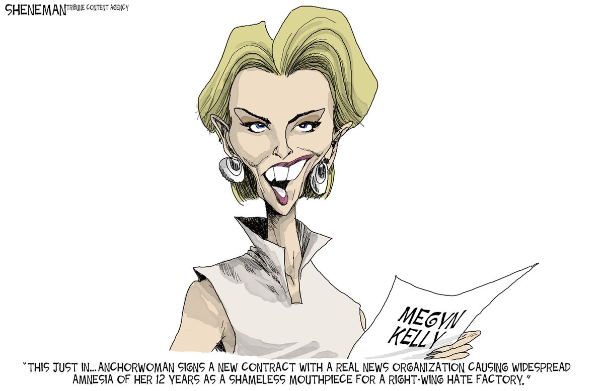 Editorial cartoon U.S. Megyn Kelly NBC Fox | The Week