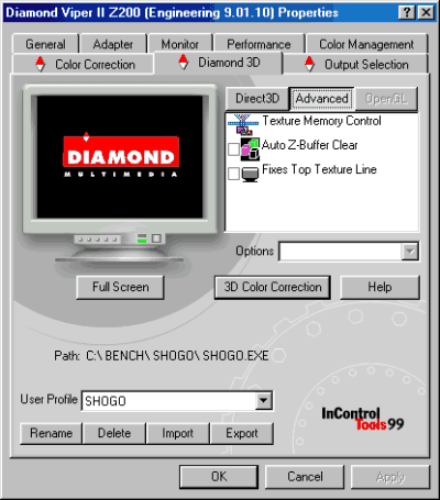 Drivers, Continued - S3 Diamond Viper II Review | Tom's Hardware