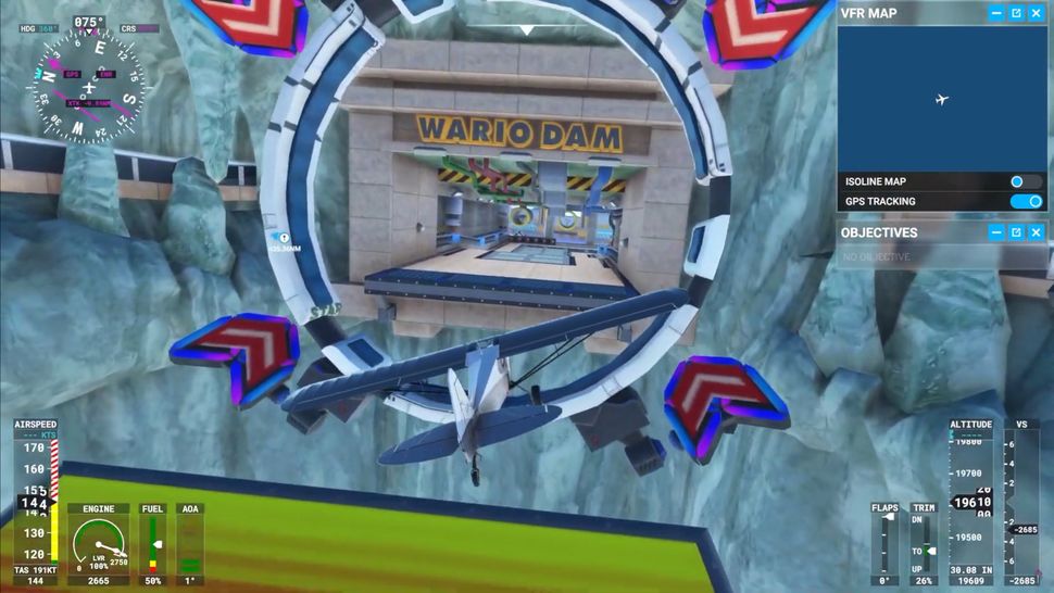 Trippy Microsoft Flight Simulator mod adds Mario Kart tracks | GamesRadar+