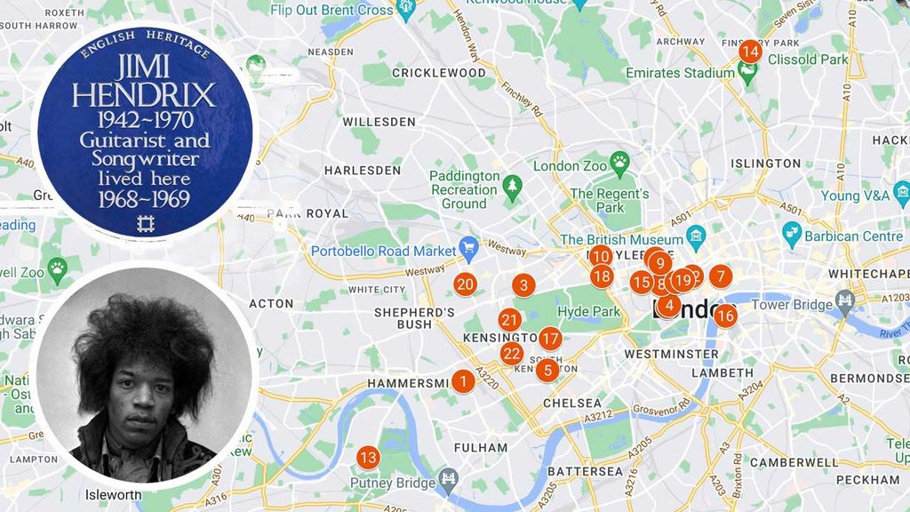 Jimi Hendrix's London: an interactive map | Louder