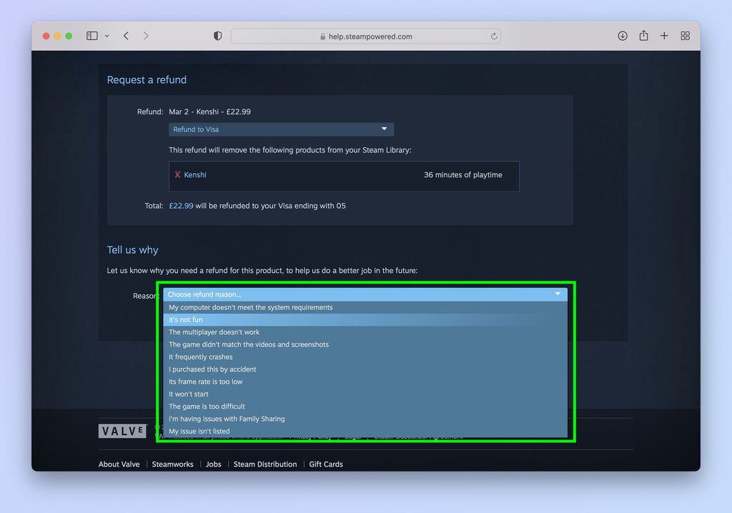 How to get a refund on Steam | Tom's Guide