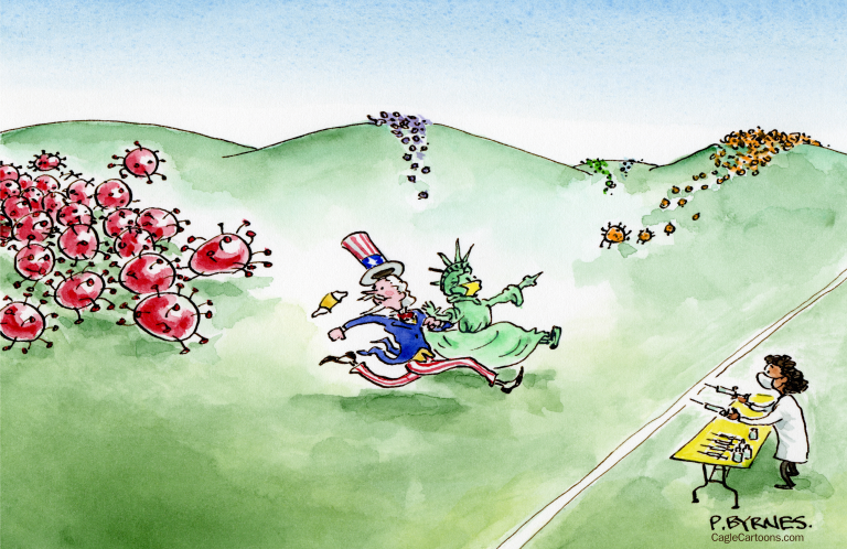 Editorial Cartoon U.S. covid vaccine variants | The Week
