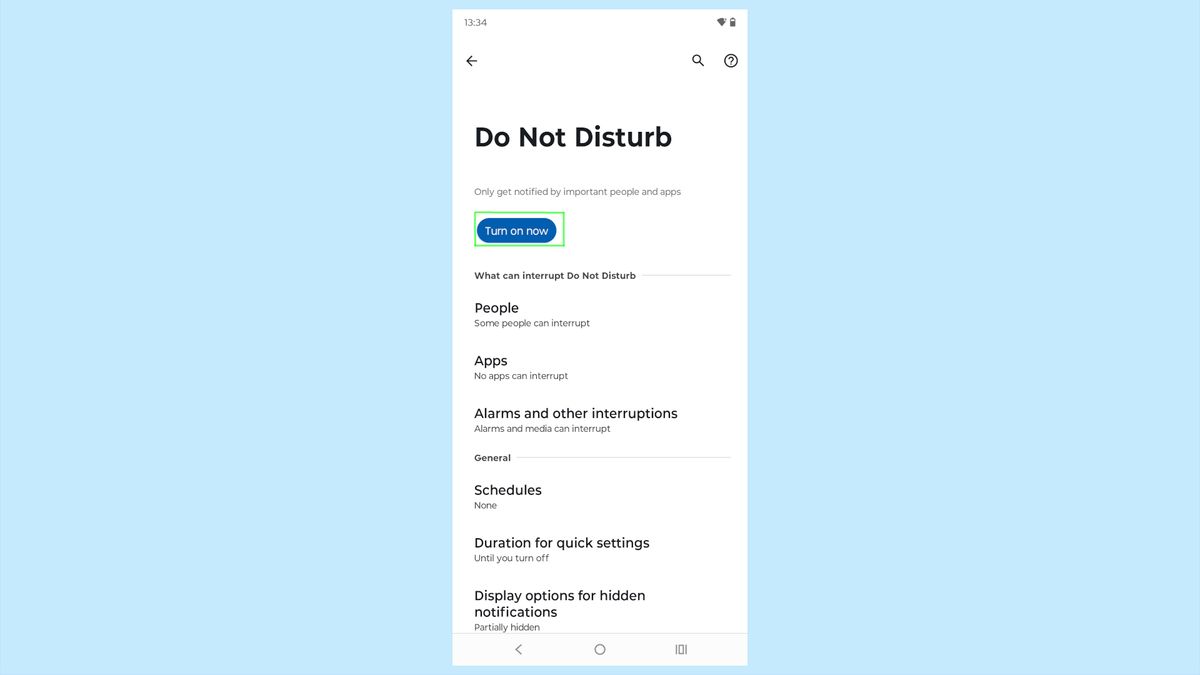 How to set up Do Not Disturb in Android 14 | Tom's Guide