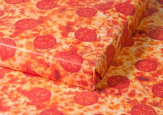 This pizza-style wrapping paper is a slice of genius | Creative Bloq