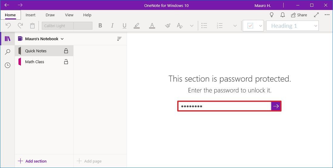 How to password protect OneNote section on Windows 10 | Windows Central