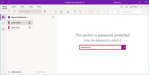 How to password protect OneNote section on Windows 10 | Windows Central