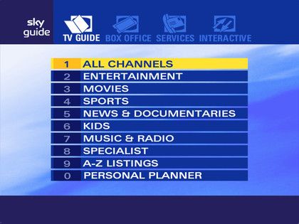 10 years of Sky+ - the EPGs | TechRadar