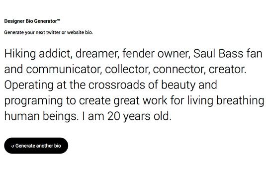 Create your own designer biography with this hilarious tool | Creative Bloq